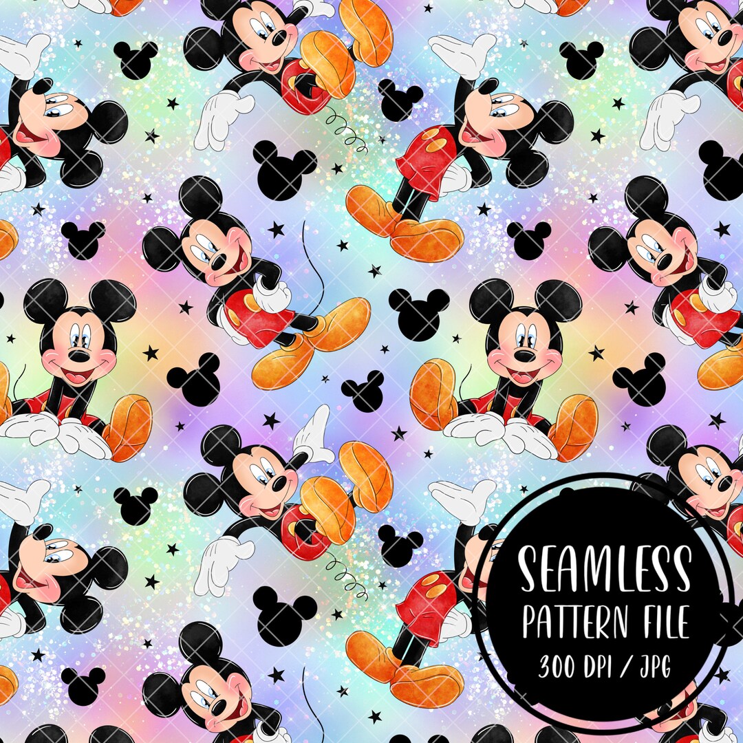 Mickey Seamless Pattern, Digital Paper Background Download Free ...