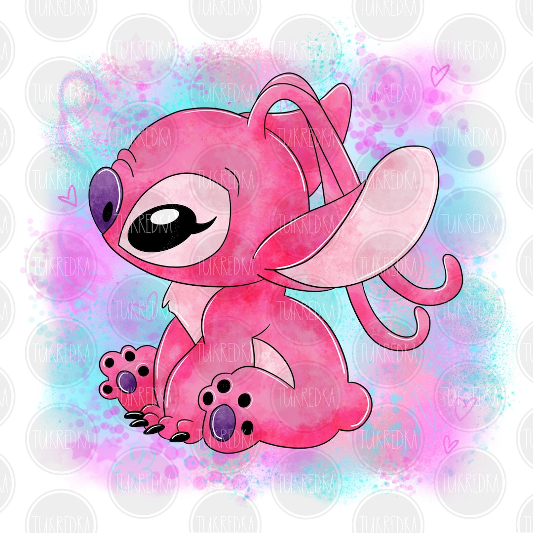 Stitch Angel Cute Clip Art PNG, Cartoon Clipart Sublimation PNG - Etsy