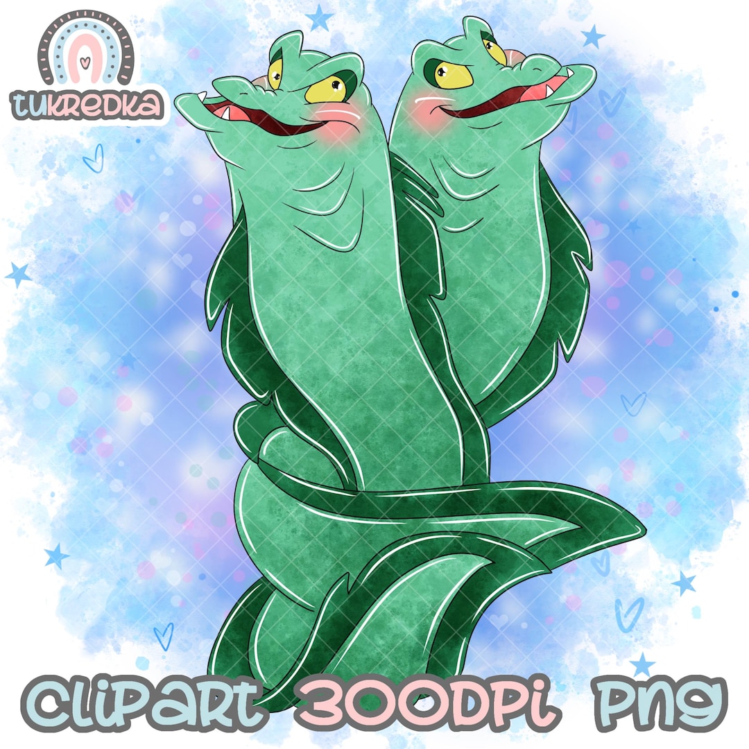 Princess Villain Ursula Flotsam Jetsam Clip Art, the Little Mermaid PNG ...