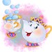 Princess Mrs Teapots & Chip Clipart, Beauty and the Beast PNG Clip Art ...