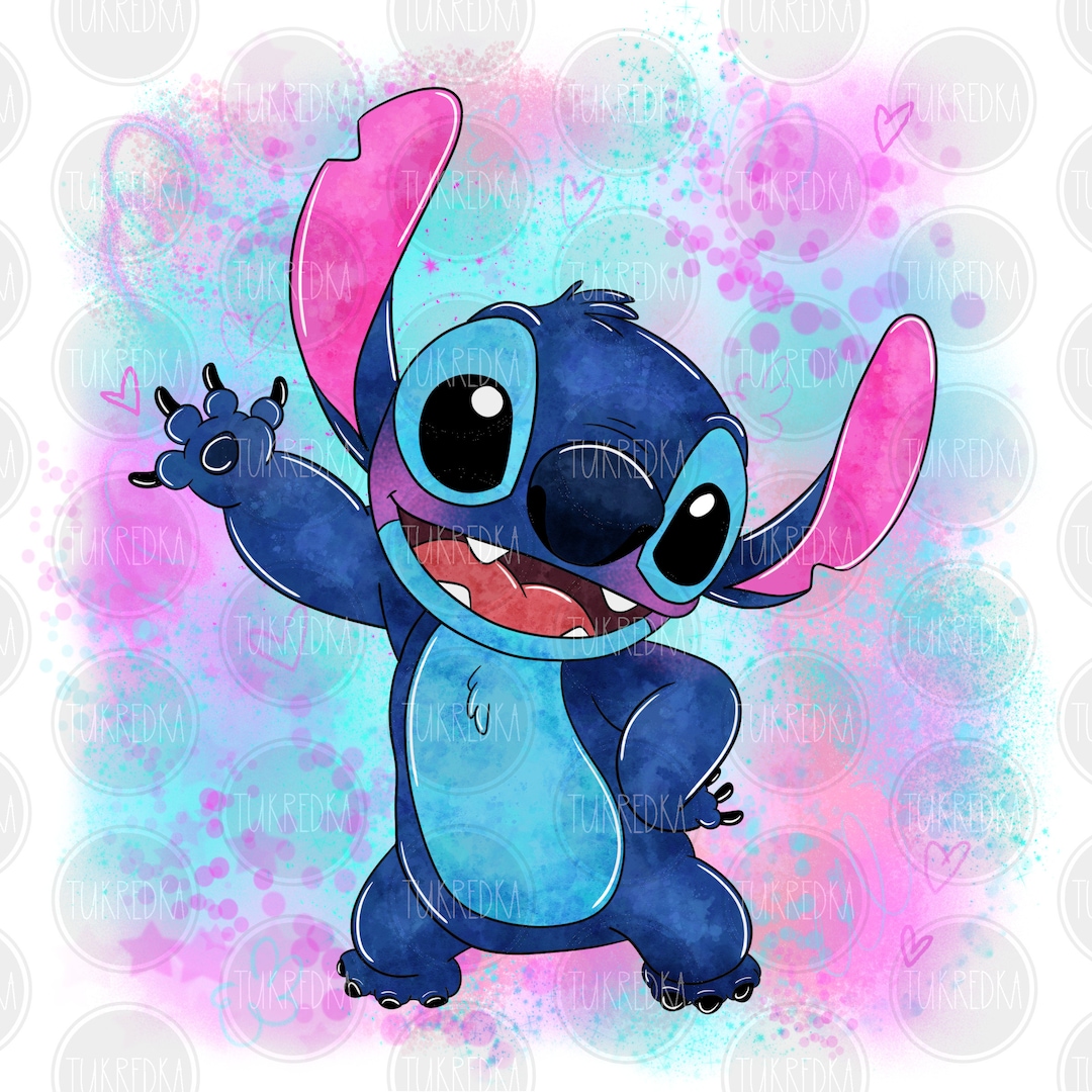 Stitch Cute Clip Art PNG, Cartoon Clipart Sublimation PNG - Etsy