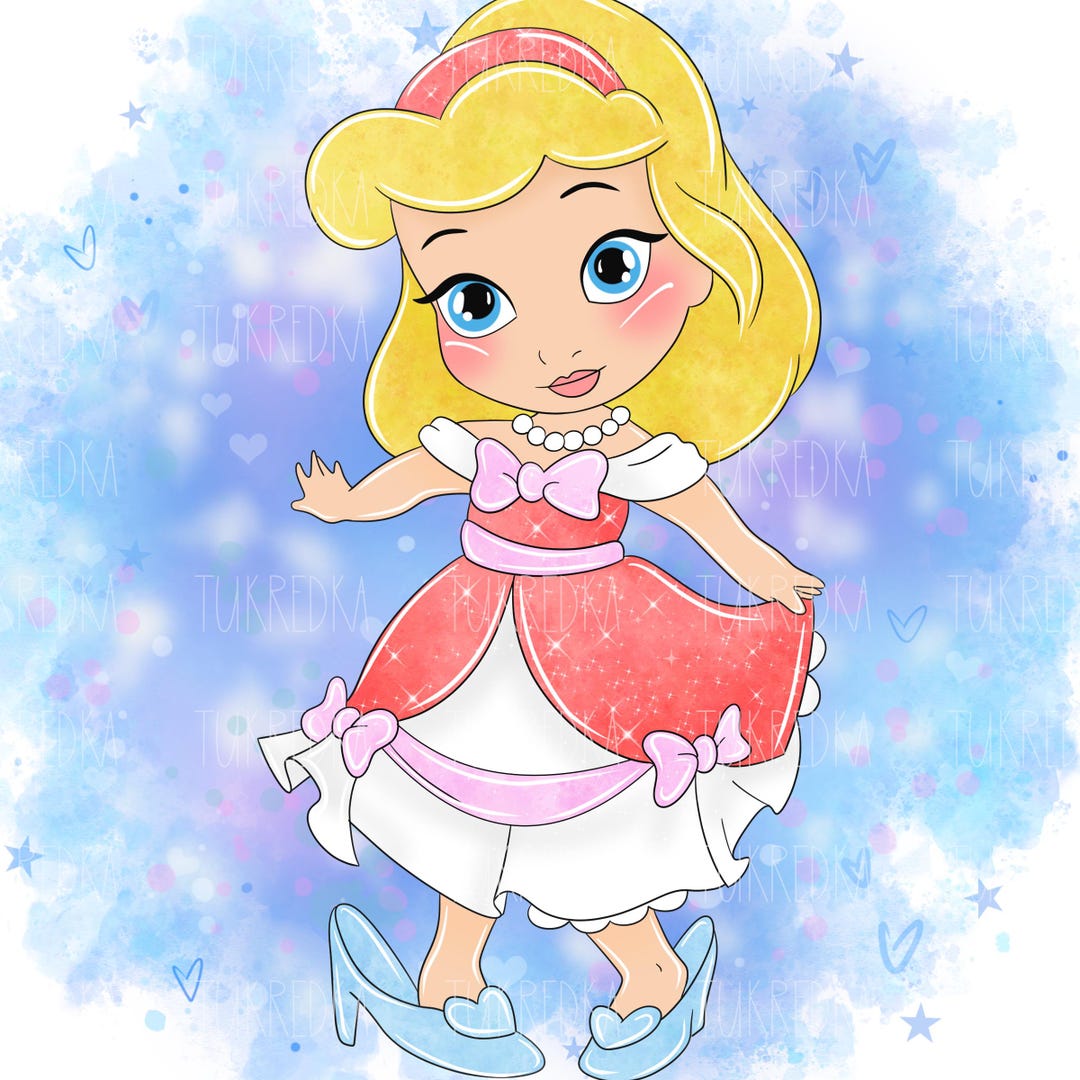 Princess Baby Toddler Cinderella PNG Clip Art, Cartoon Sublimation PNG ...