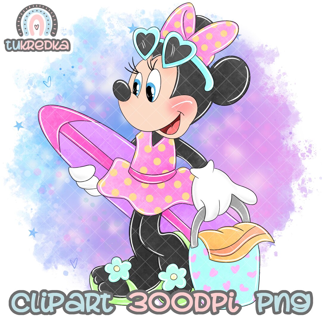 Minnie Mouse Summer Clipart, PNG Clip Art Mickey Mouse and Friends ...