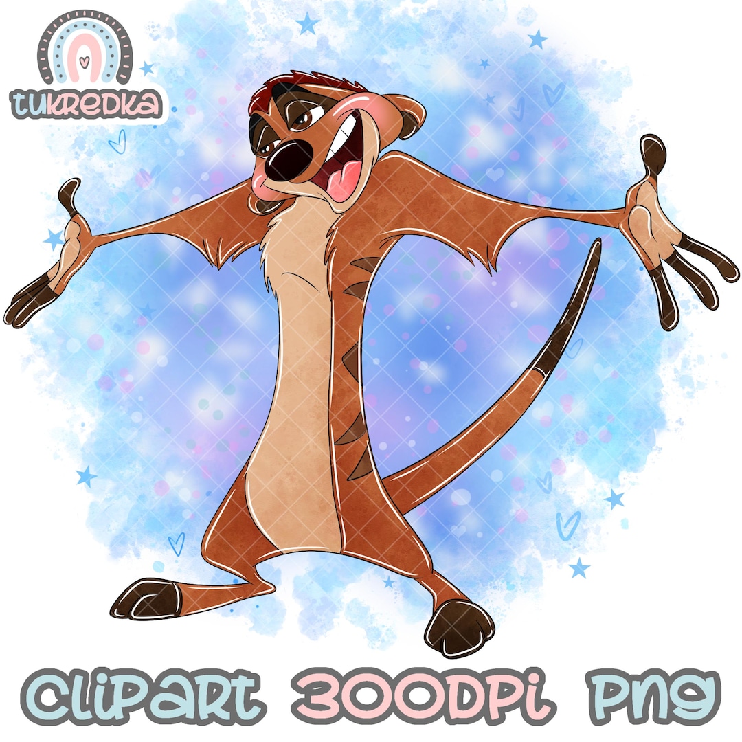 The Lion King Timon Clip Art PNG, Cartoon Sublimation PNG Clipart ...