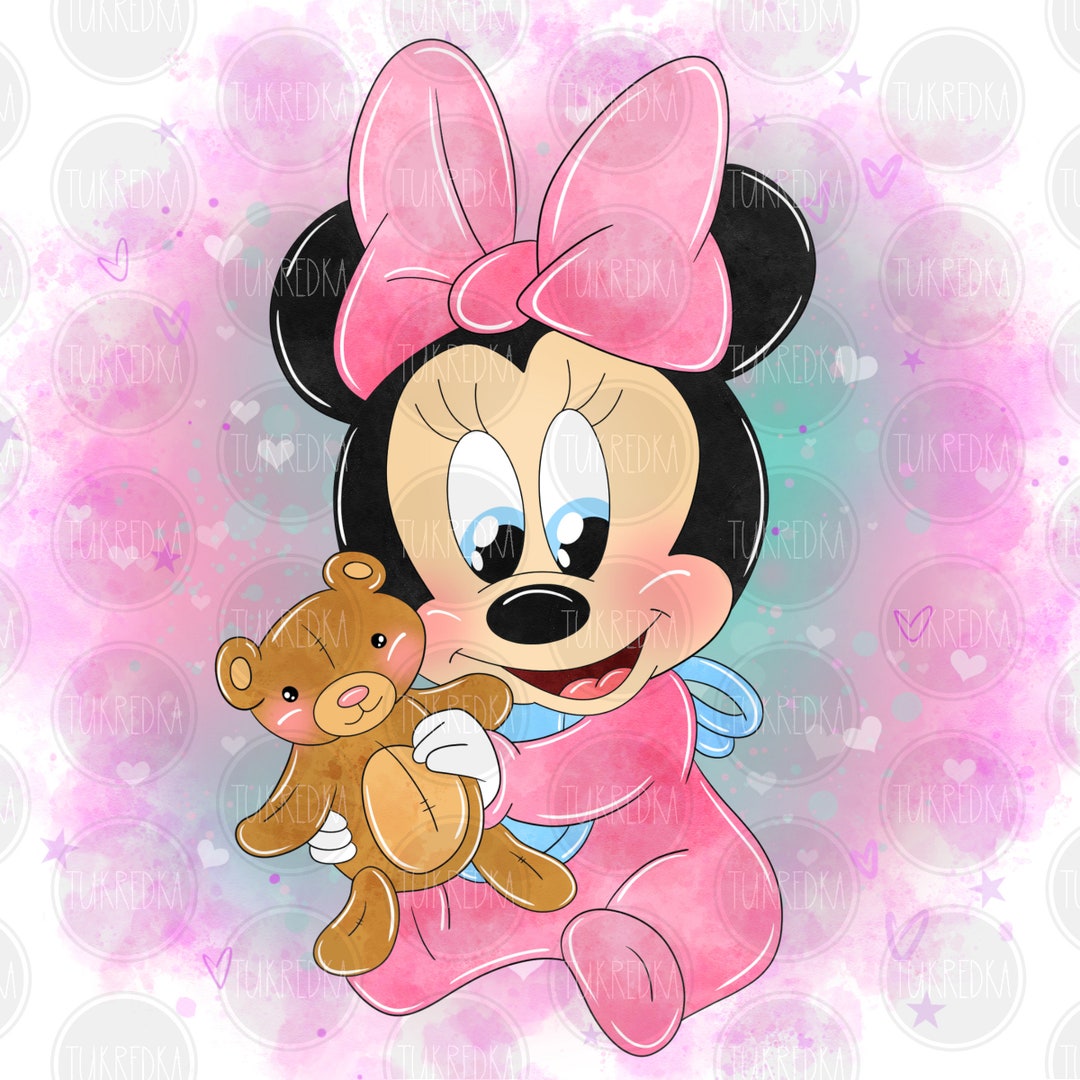 Baby Minnie Mouse Clipart, PNG Clip Art, Cartoon Sublimation PNG - Etsy UK