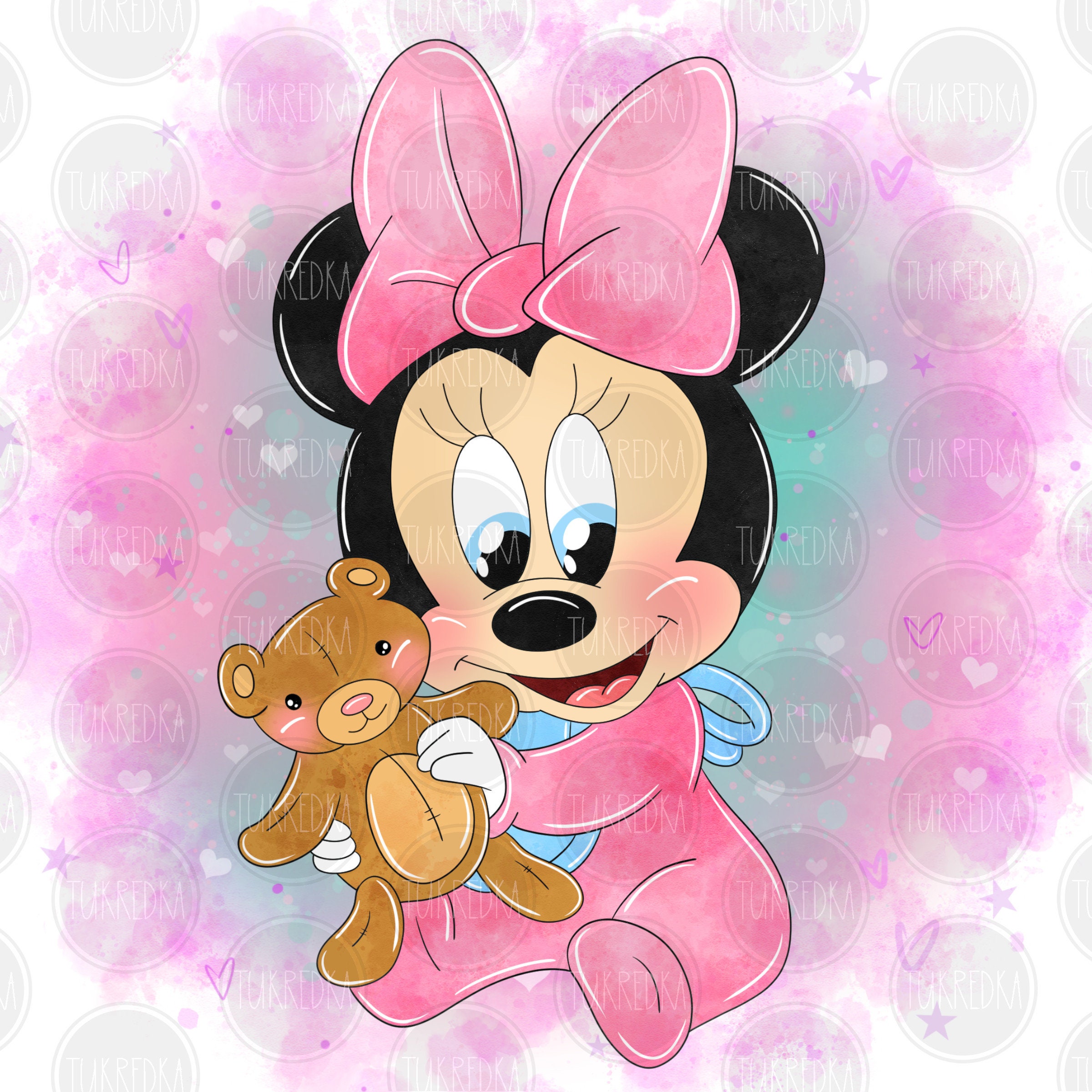 Baby Minnie Mouse Clipart, PNG Clip Art, Cartoon Sublimation PNG - Etsy