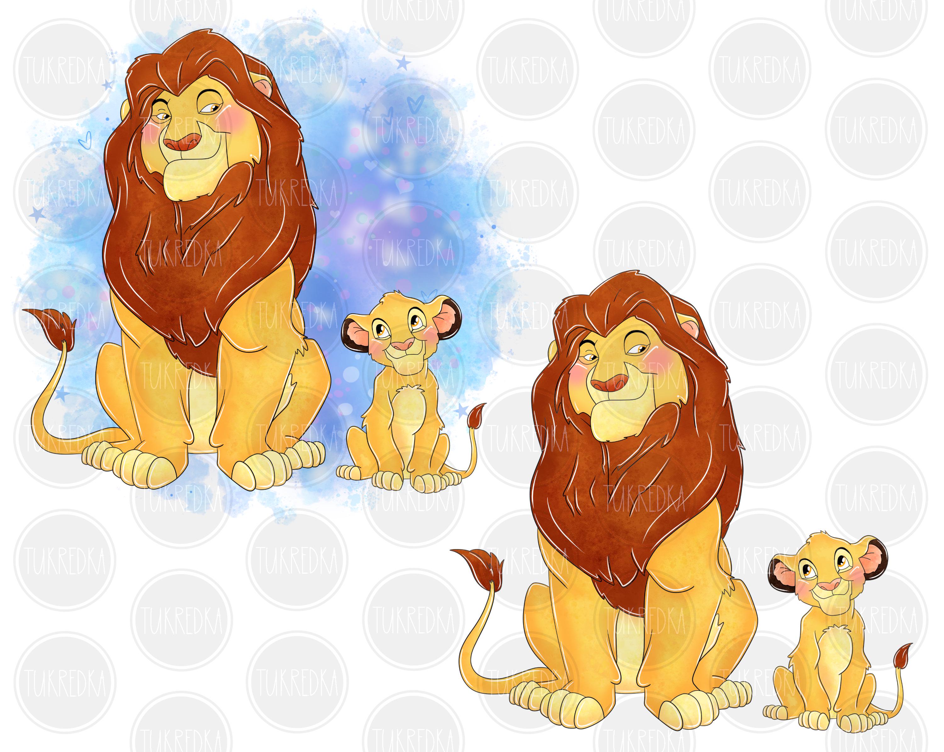 Lion King Simba Mufasa Clip Art PNG, Cartoon Sublimation PNG Clipart ...