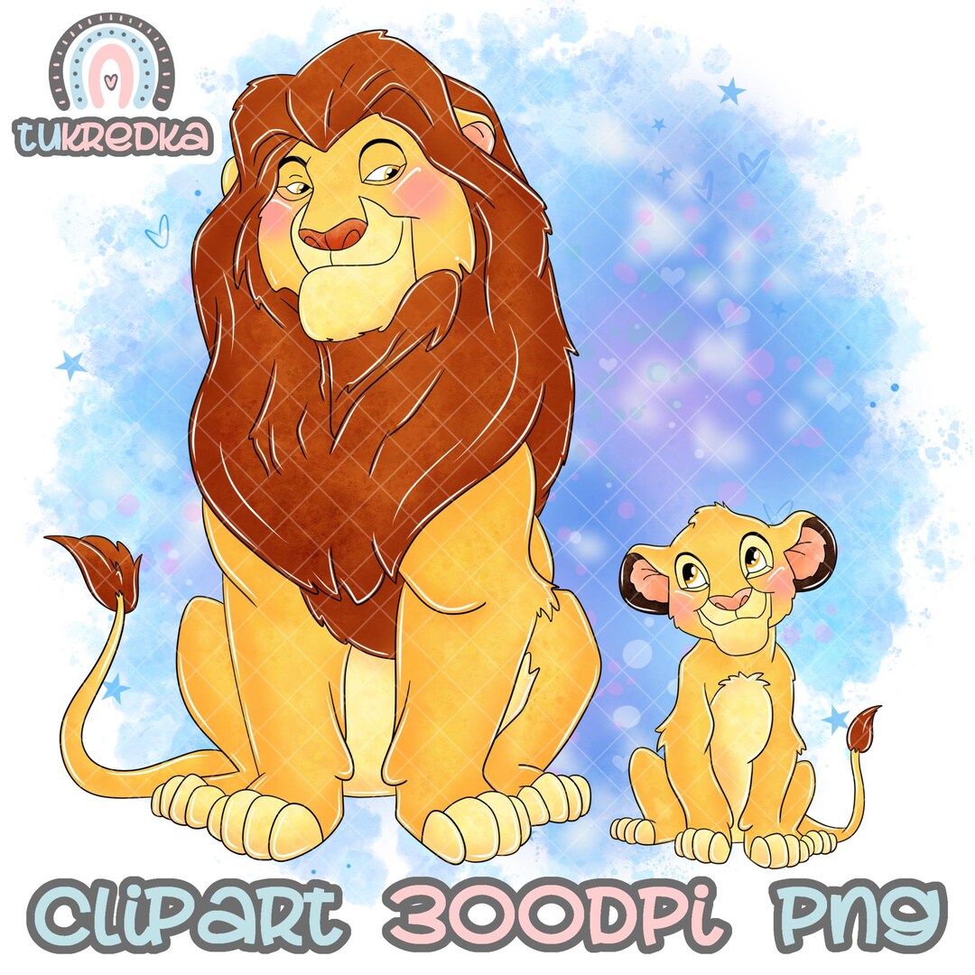 Lion King Simba Mufasa Clip Art PNG, Cartoon Sublimation PNG Clipart ...