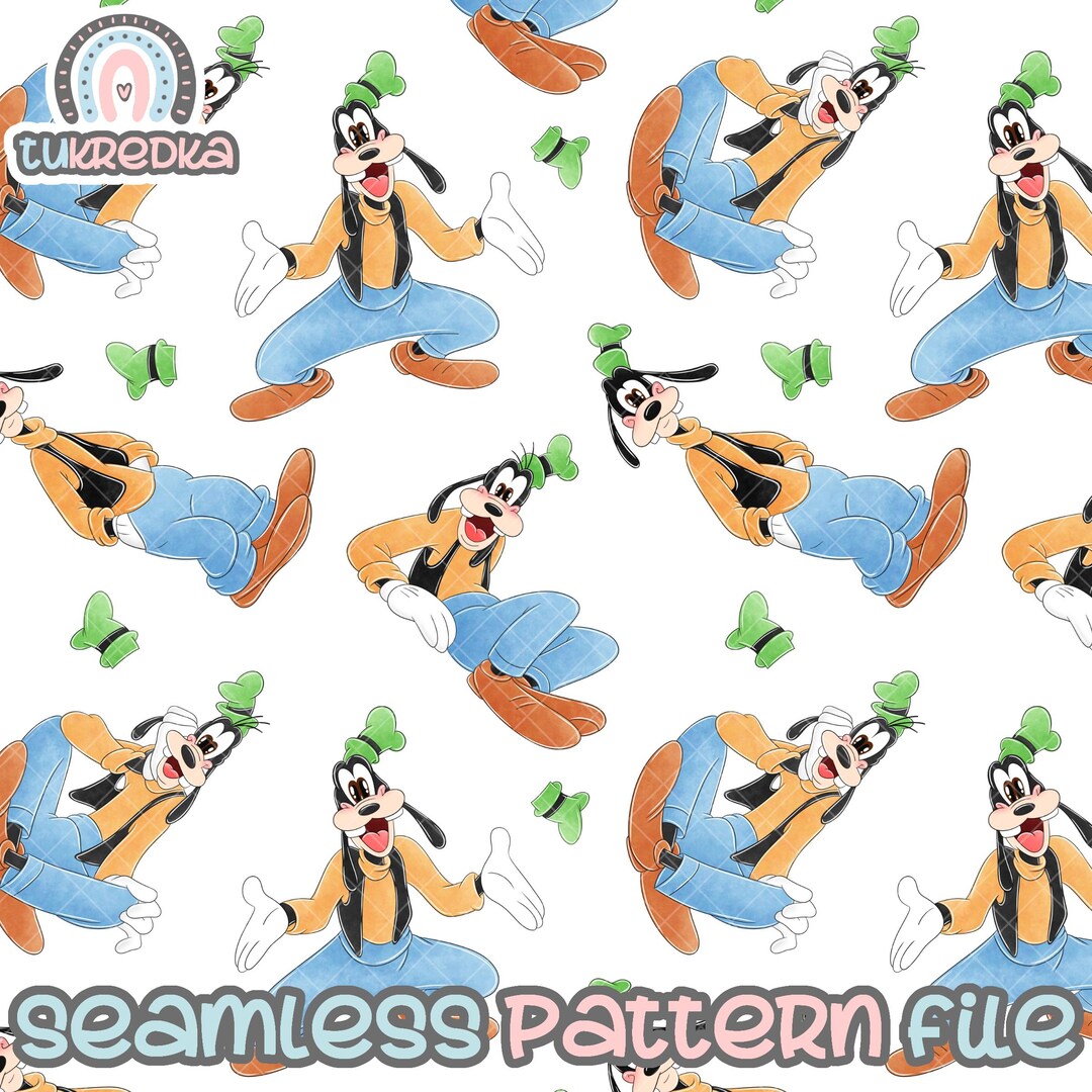 Goofy Cute Cartoon Seamless Paper – Mickey Mouse and Friends Digital ...