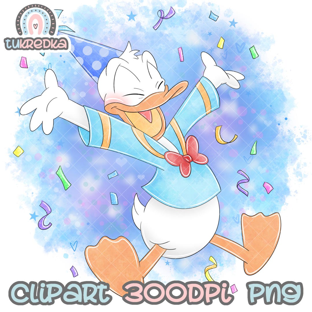 Donald Birthday Clipart, PNG Clip Art, Cartoon Sublimation Pngcartoon ...