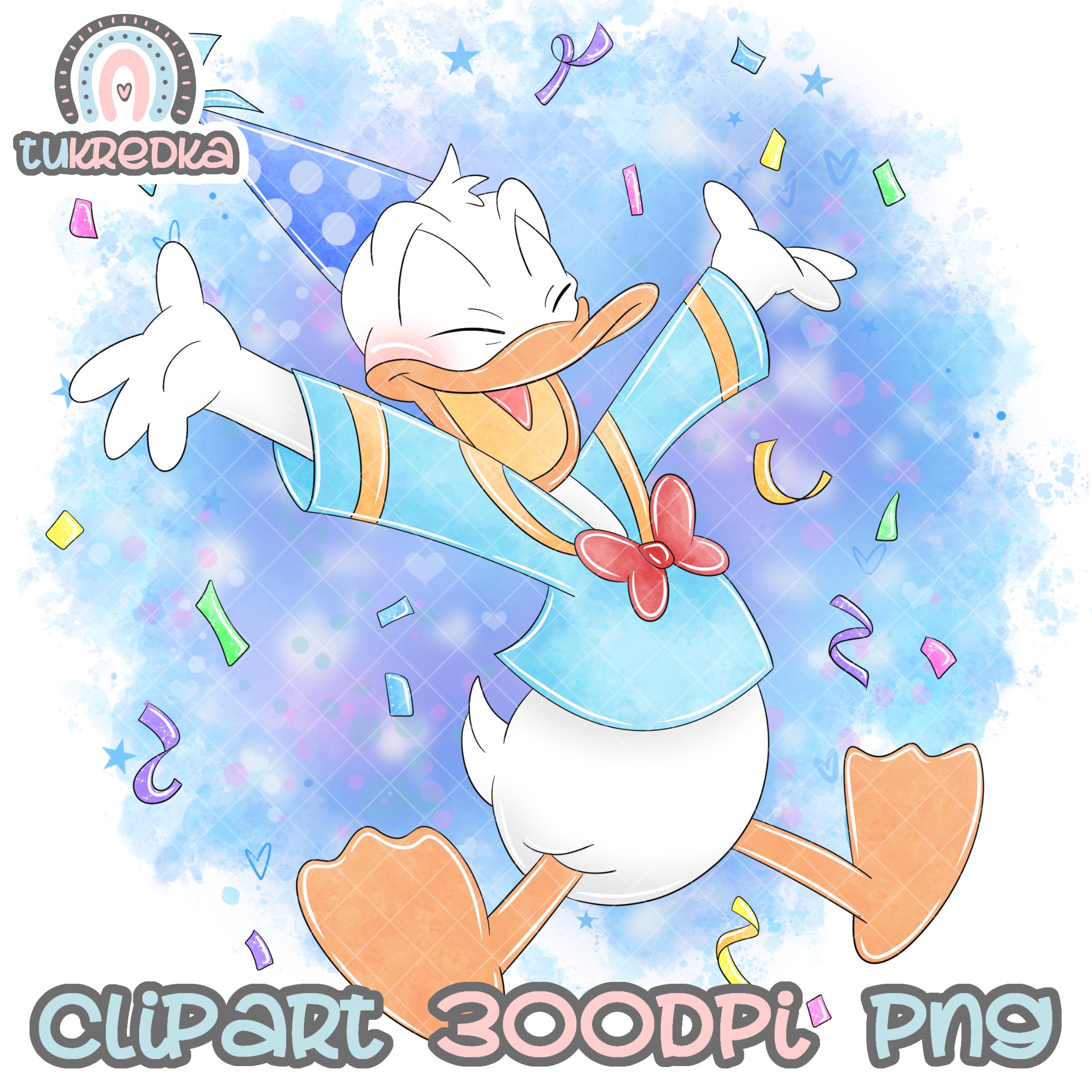 Donald Birthday Clipart, PNG Clip Art, Cartoon Sublimation Pngcartoon ...
