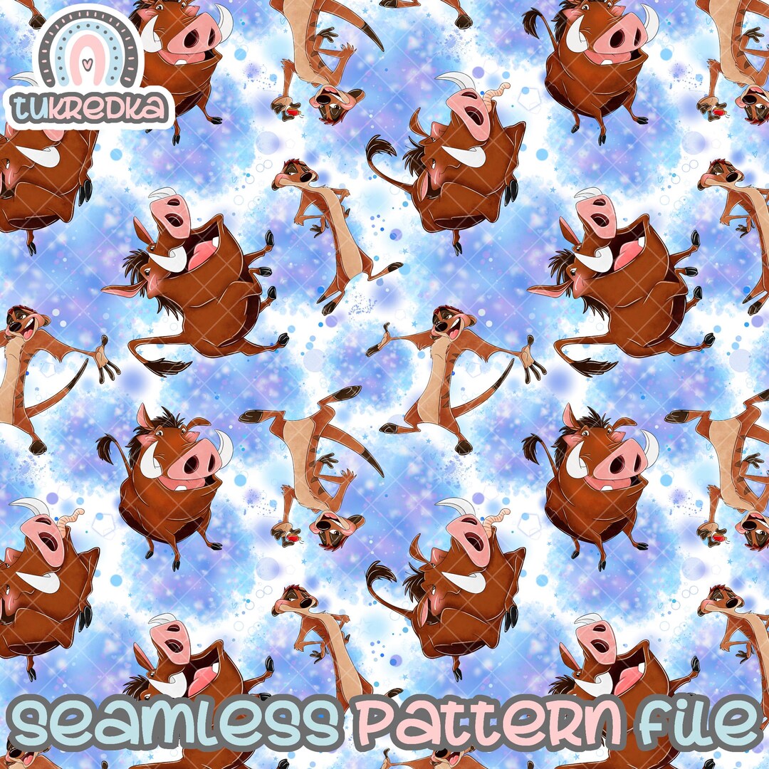 The Lion King Simba Pumba Timon Seamless Pattern, Digital Paper ...