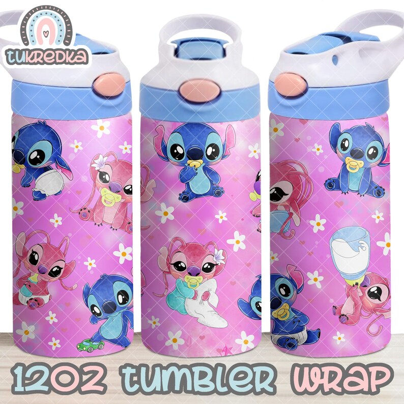 Stitch and Angel Cup PNG File DIGITAL DOWNLOAD 12oz Tumbler Design ...