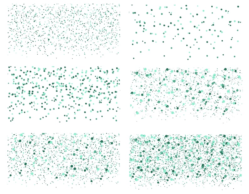 Digital Confetti Mint Green Blue Border Confetti Clipart - Etsy