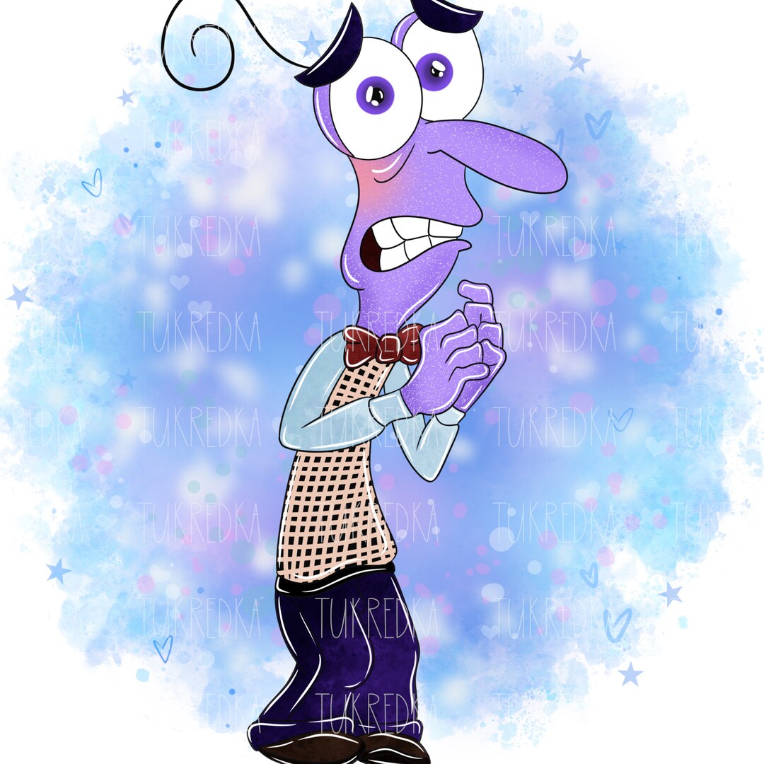 Inside Out Fear Clip Art PNG, Hand Drawn Cartoon Clipart Sublimation ...