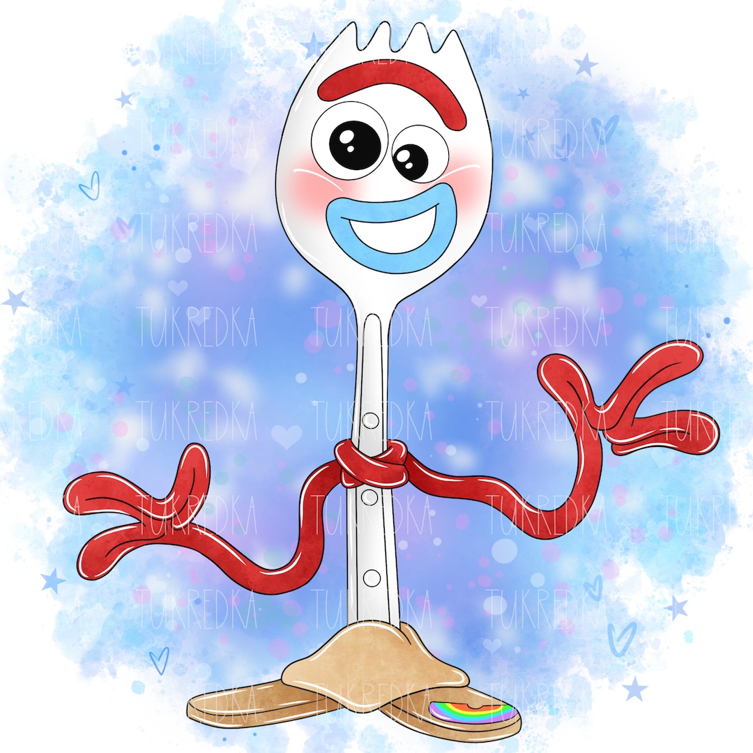 Toy Story Forky Cute Clip Art PNG, Cartoon Clipart Sublimation PNG - Etsy