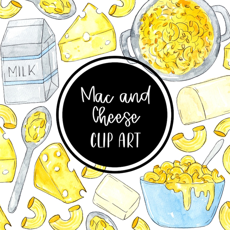 Mac and Cheese Clip Art - Etsy