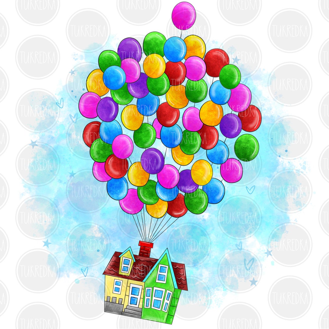 Up Balloon House Clip Art PNG, Cartoon up Clipart Sublimation PNG - Etsy