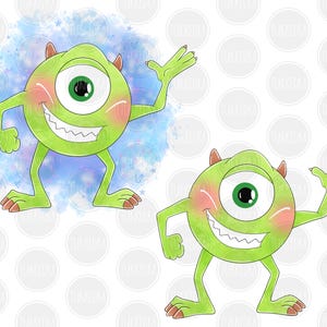 Monsters Mike Wazowski Clip Art PNG, Cartoon Clipart Sublimation PNG ...