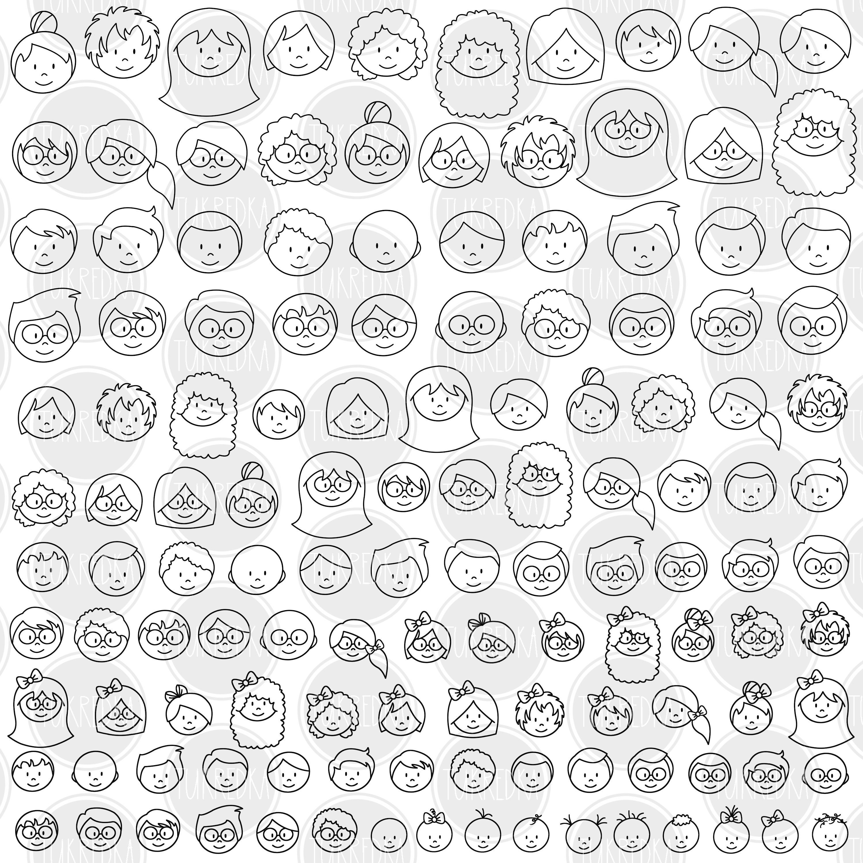 130 Stick Figure Heads Clipart Clip Art, Stick People Family, Download ...