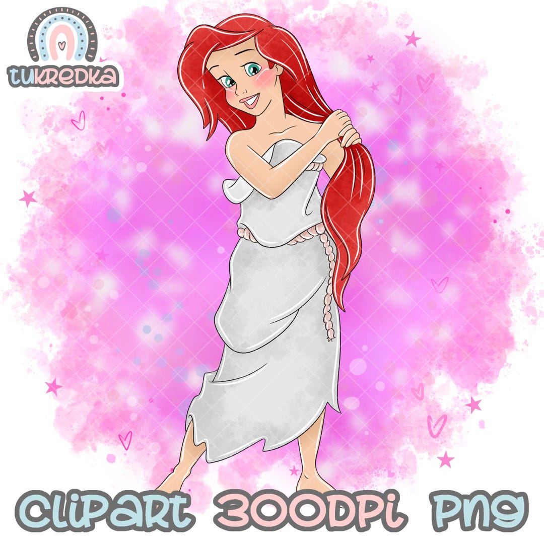Princess Ariel Clip Art, the Little Mermaid PNG Clip Art, Cartoon ...