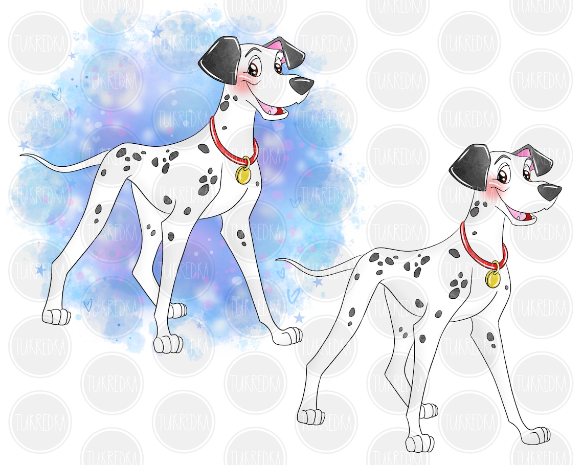 101 Dalmatians Dog Clip Art PNG, Cartoon Clipart Sublimation PNG ...