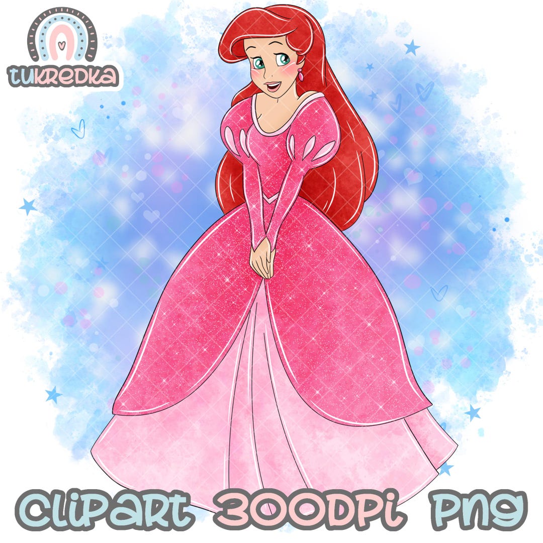 Princess Ariel Clip Art, the Little Mermaid PNG Clip Art, Cartoon ...