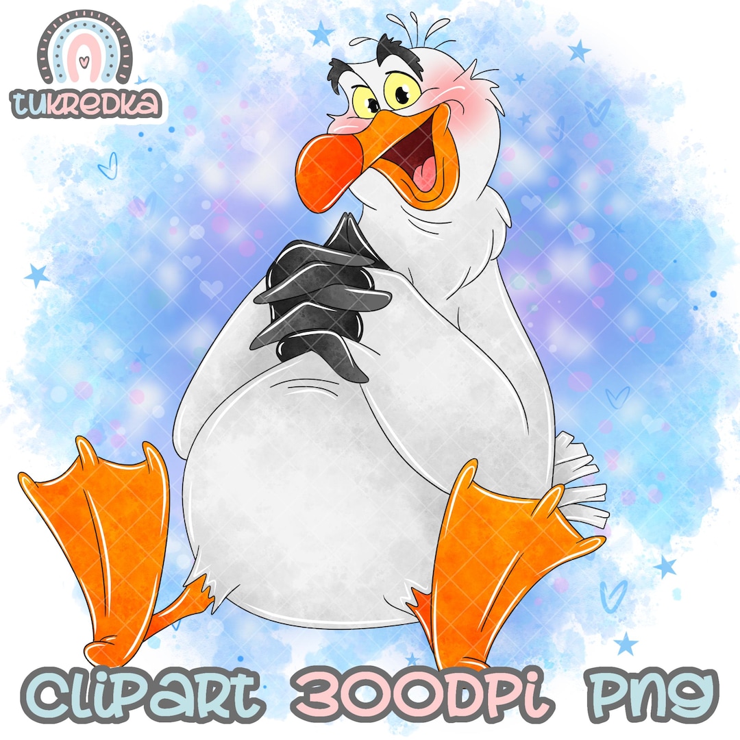 Scuttle Clip Art, the Little Mermaid PNG Clip Art, Cartoon Sublimation ...