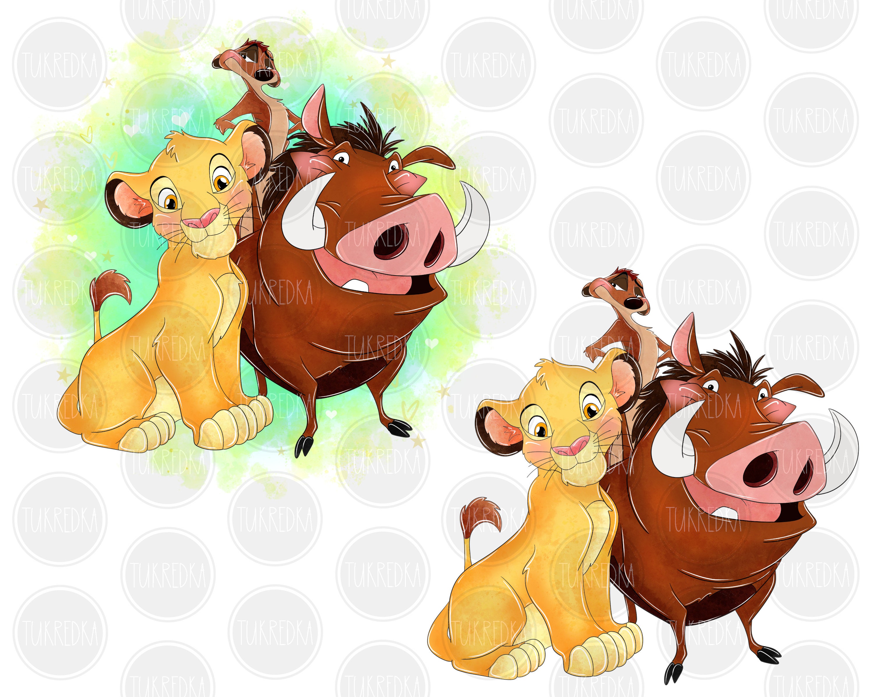 The Lion King Simba Pumbaa Timon Clip Art PNG, Cartoon Sublimation PNG ...