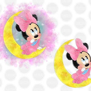 Baby Minnie Mouse Clipart, PNG Clip Art, Cartoon Sublimation PNG - Etsy