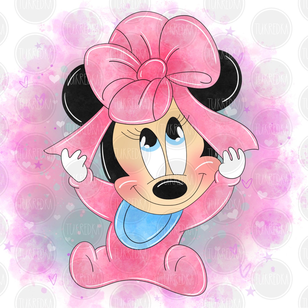 Baby Minnie Mouse Clipart, PNG Clip Art, Cartoon Sublimation PNG - Etsy