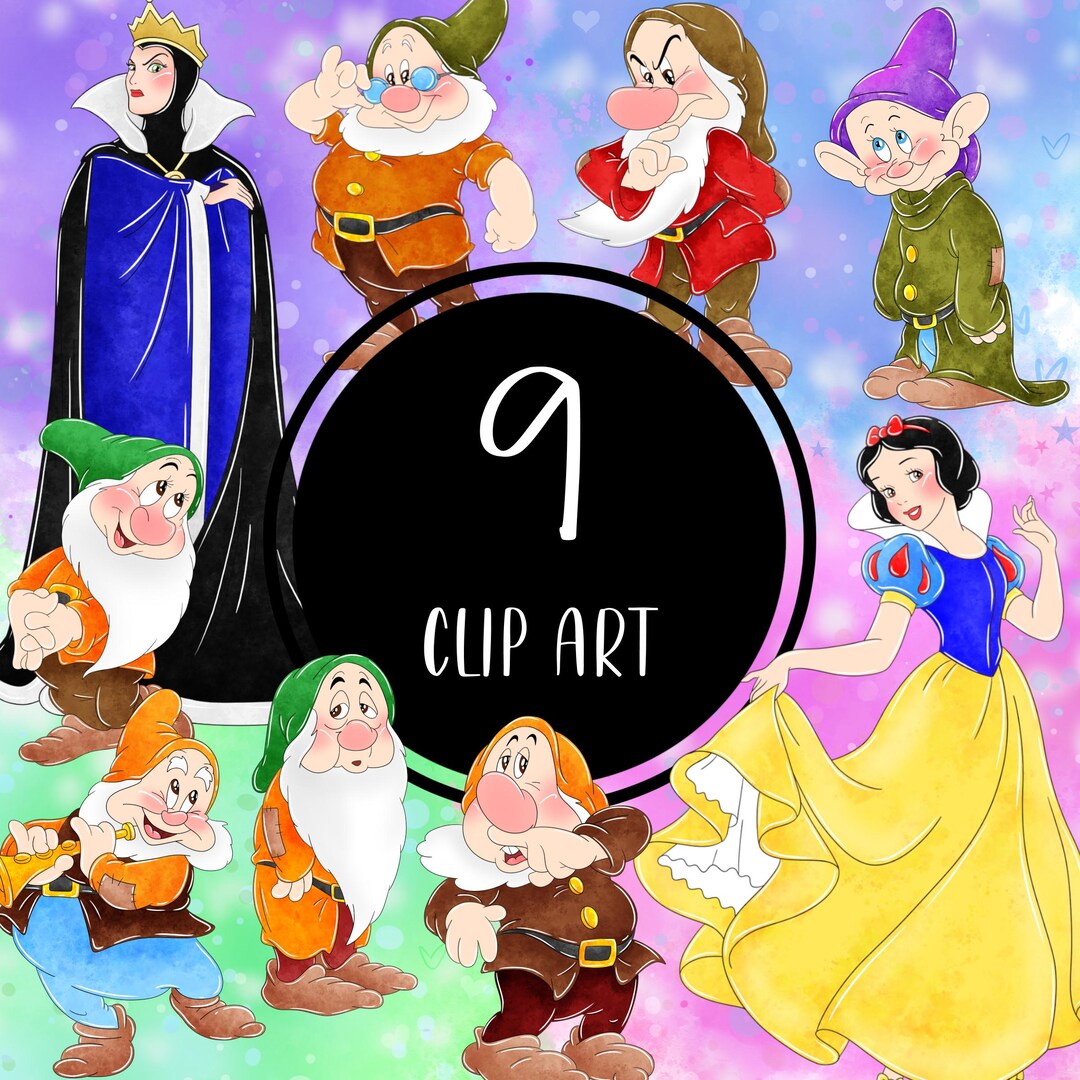 Princess Snow White and the Seven Dwarfs Clip Art PNG, Cartoon Clipart ...