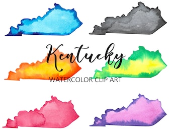 Kentucky Map Clipart - Etsy