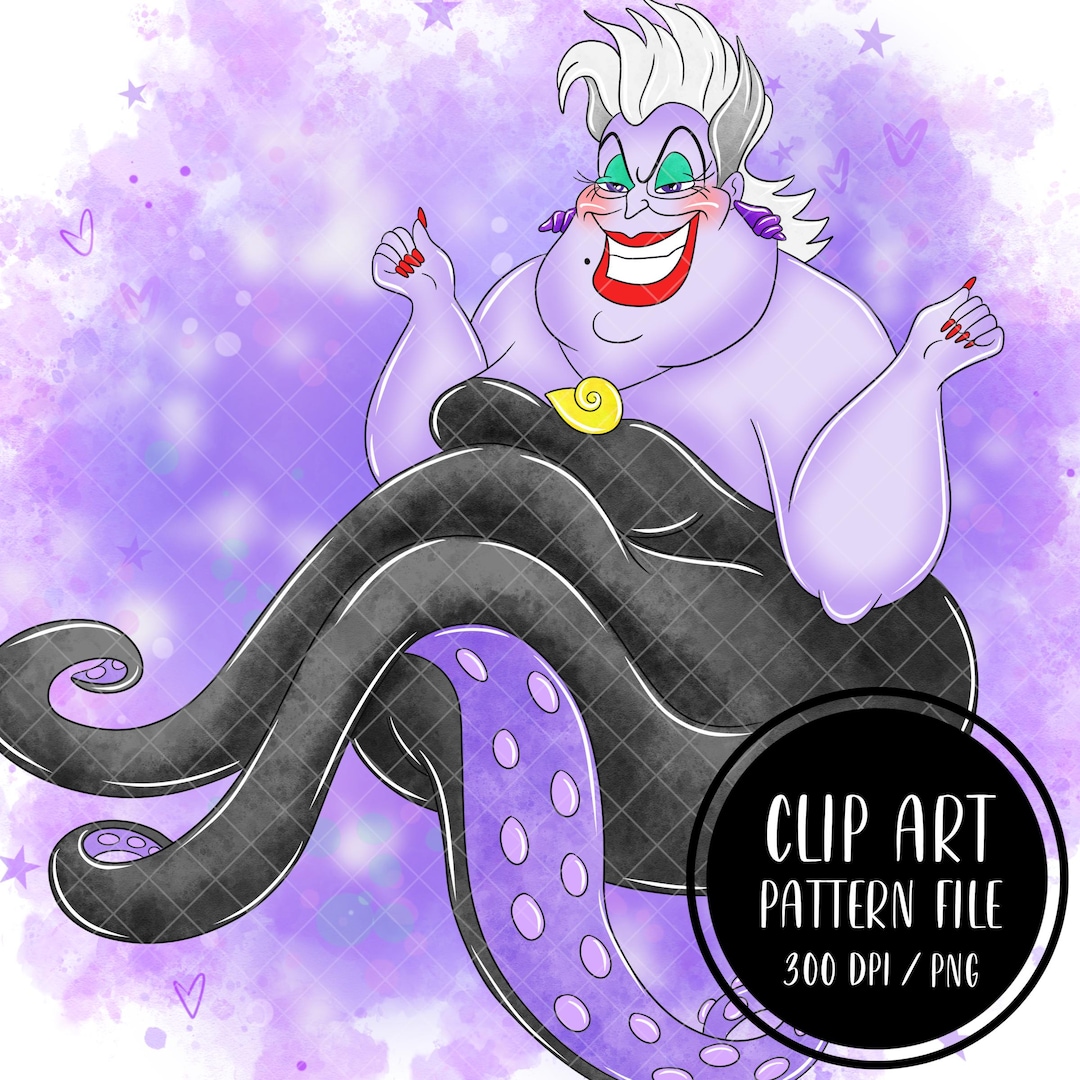 Princess Villain Ursula Clip Art, the Little Mermaid PNG Clip Art ...