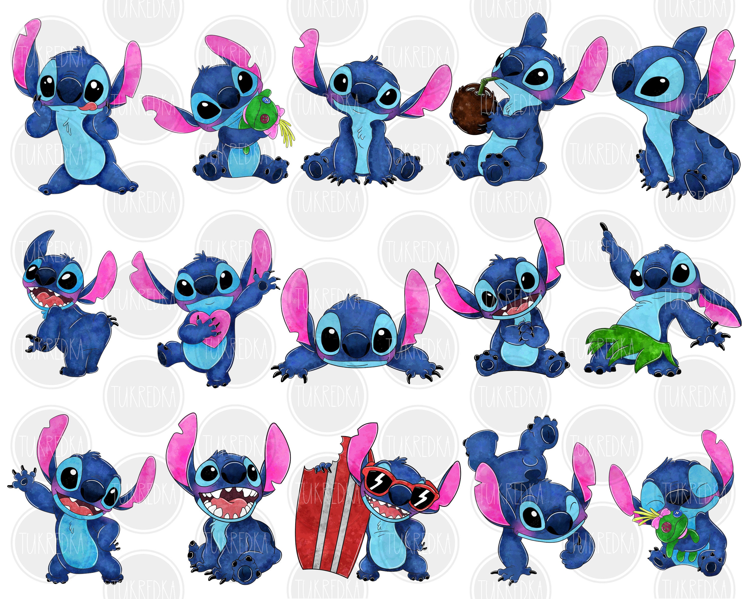 Stitch Angel Cute Clip Art PNG Cartoon Clipart Sublimation - Etsy