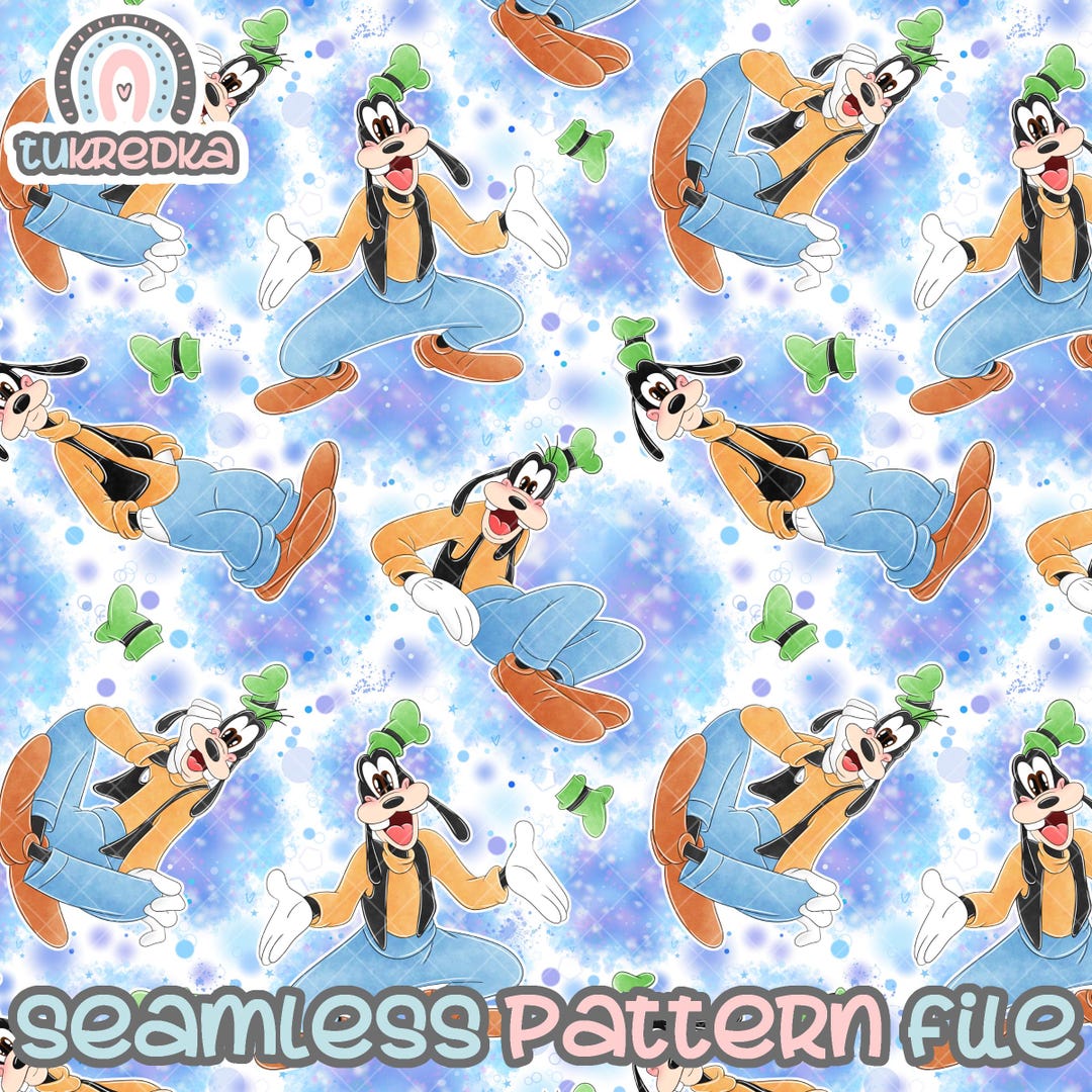 Goofy Seamless Pattern, Digital Paper Background Download Mickey Mouse ...