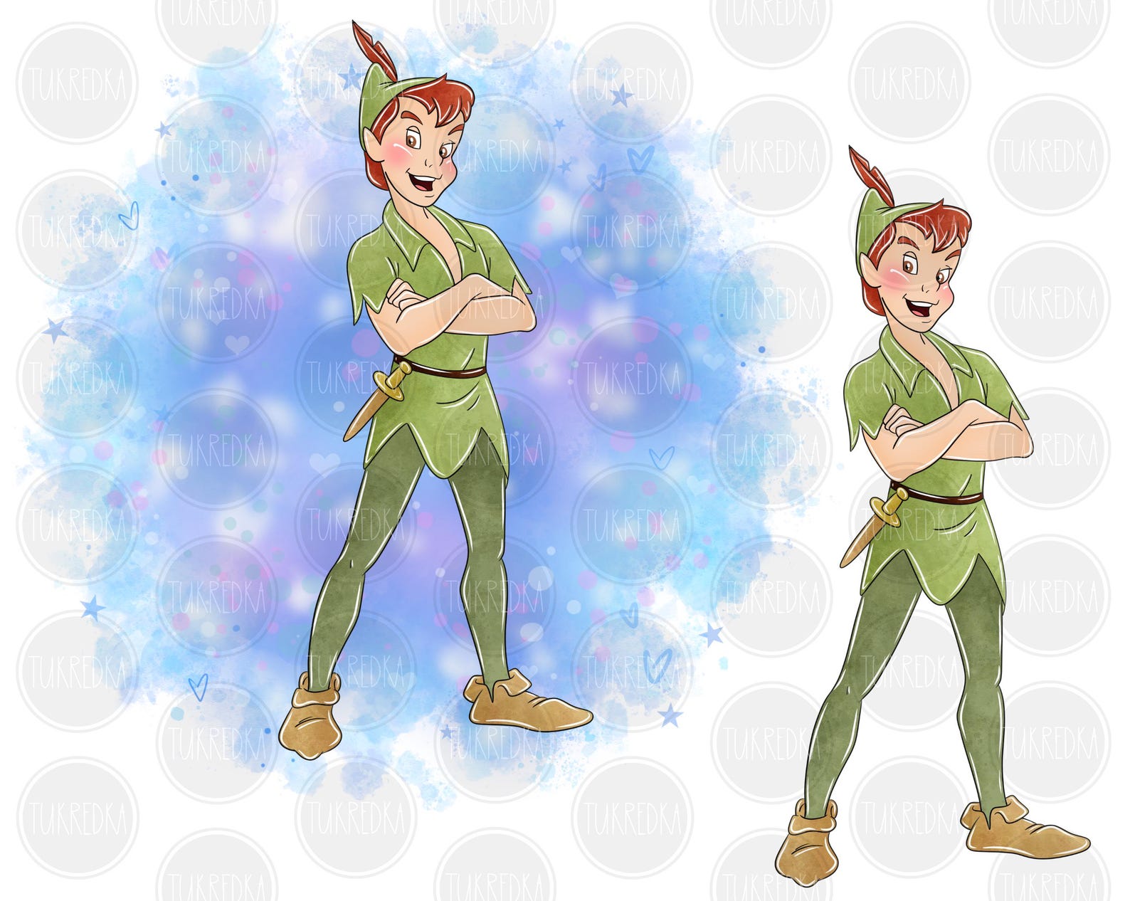 Peter Pan Cute Clip Art PNG, Cartoon Clipart Sublimation PNG Cartoon ...