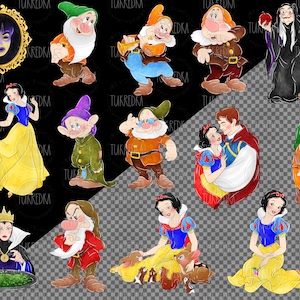 Princess Snow White and the Seven Dwarfs Clip Art PNG, Cartoon Clipart ...