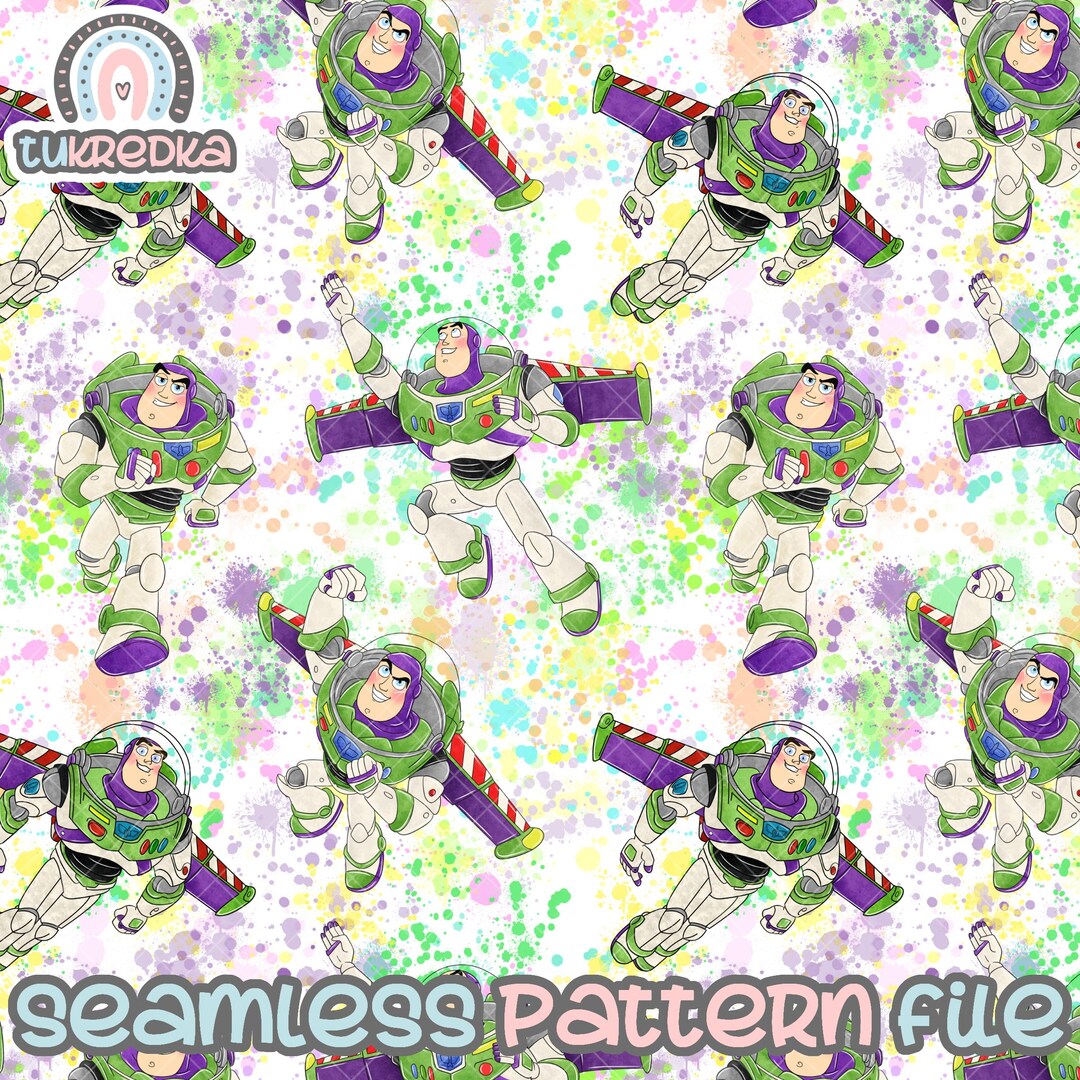 Toy Story Buzz Lightyear Woody Seamless Pattern, Digital Paper Background Download JPG - Etsy