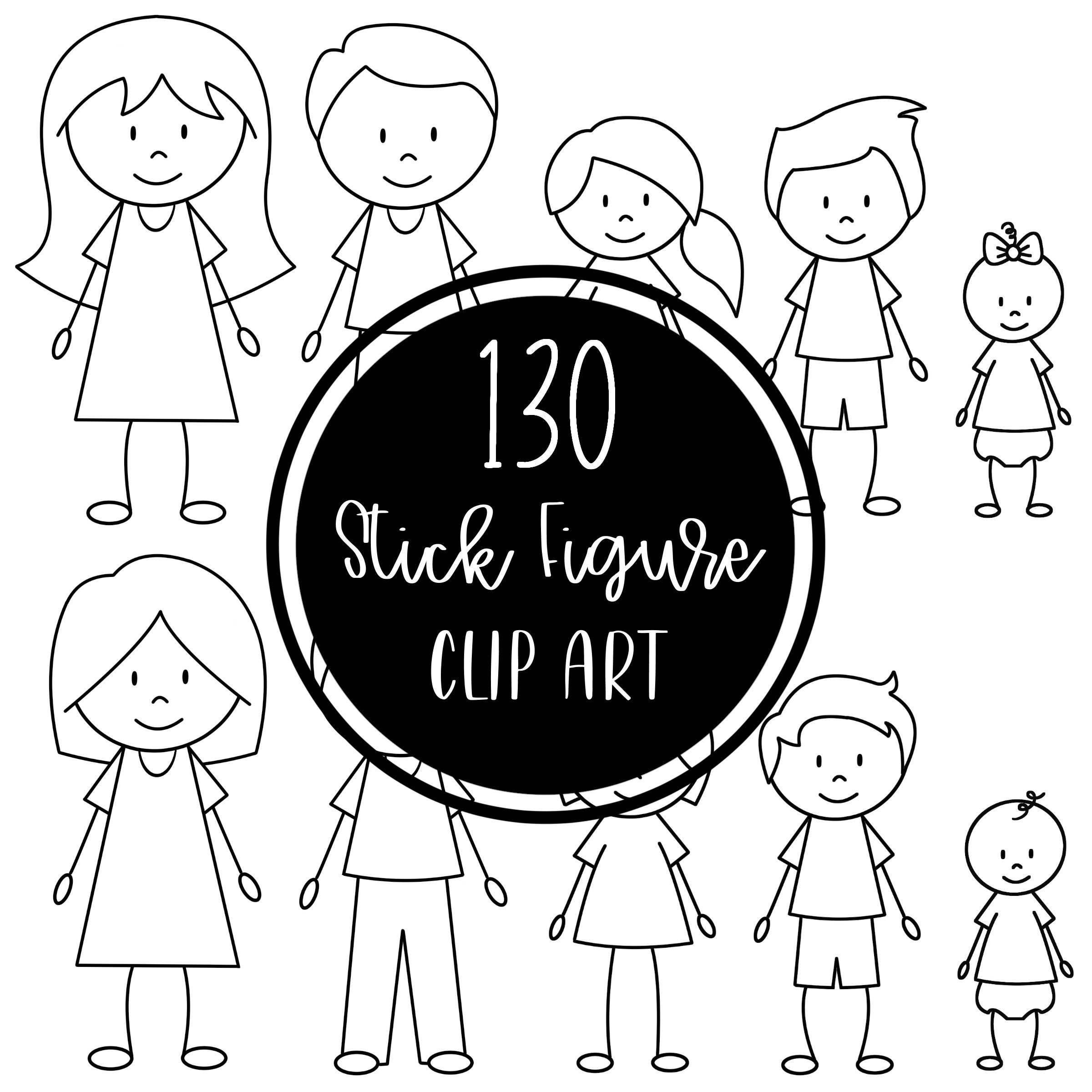 130 Stick Figure Clipart Clip Art, Stick People Family, Download Free ...
