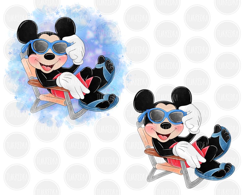 Mickey Mouse Beach Clipart, PNG Clip art, Sublimación de dibujos ...