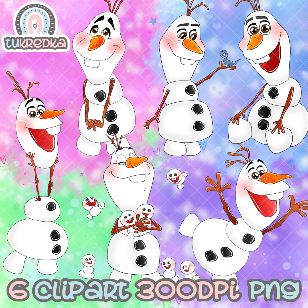 Set of Olaf Snowman Frozen Clip Art PNG Clipart Cartoon Christmas ...