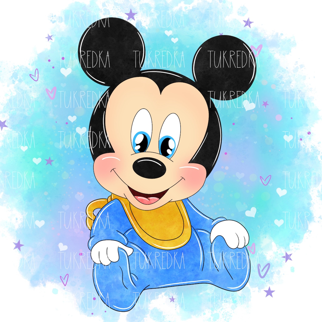 Baby Mickey Mouse Clipart, PNG Clip Art, Cartoon Sublimation PNG - Etsy