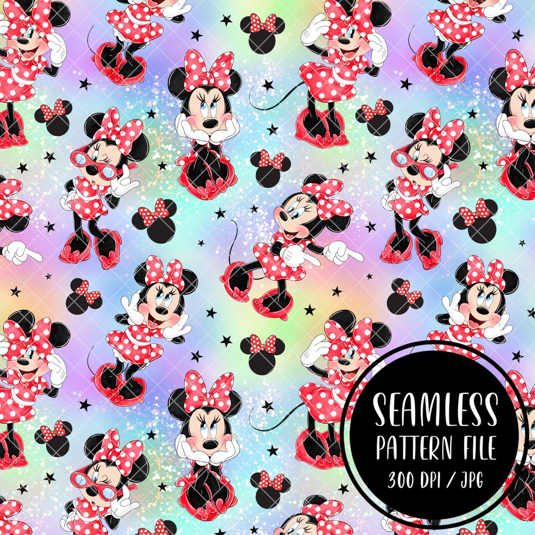 Minnie Mouse Seamless Pattern, Digital Paper Background Download Free ...