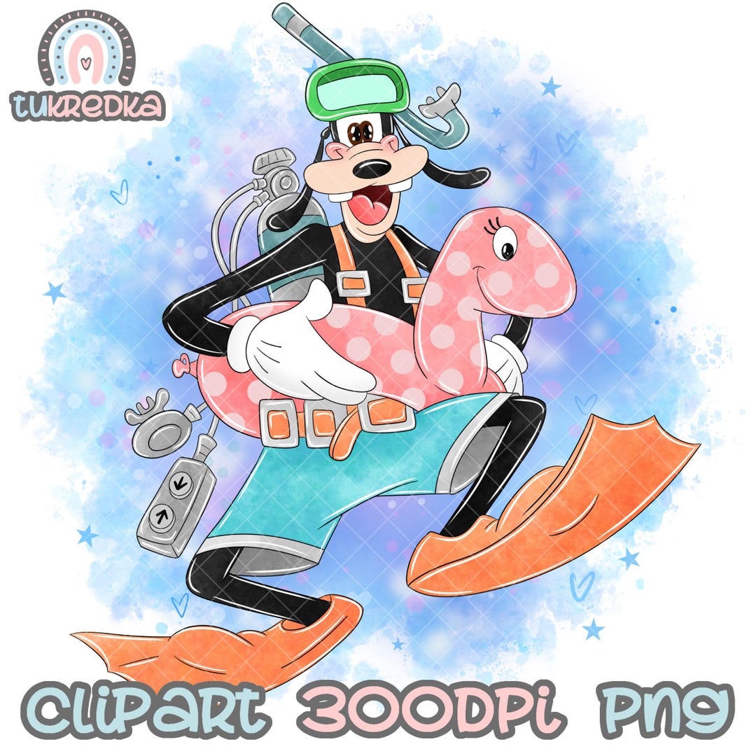 Goofy Beach Clipart, PNG Clip Art, Cartoon Sublimation Pngcartoon Art ...