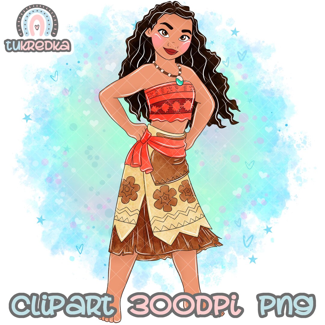 Princess Moana Clip Art Sublimation PNG Clipart, Vaiana Clipart Cartoon ...
