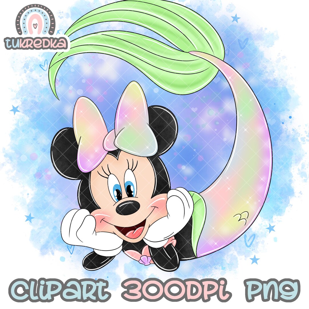 Minnie Mouse Mermaid Clipart, PNG Clip Art, Mickey Mouse and Friends ...