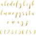 Alphabet Clip Art Foil Gold Alphabet Letters Cards Download - Etsy