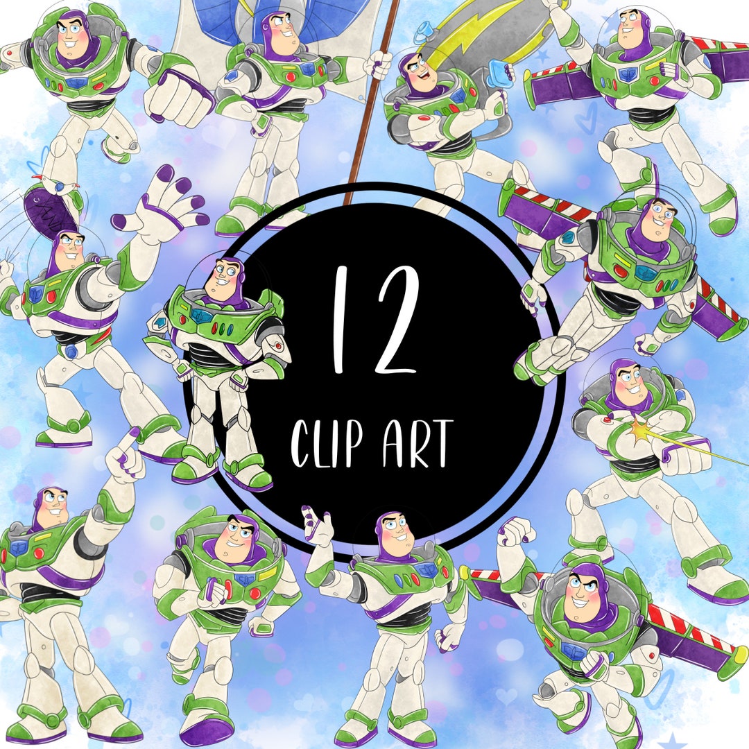 Buzz Lightyear Toy Story Cute Clip Art PNG, Cartoon Clipart Sublimation ...