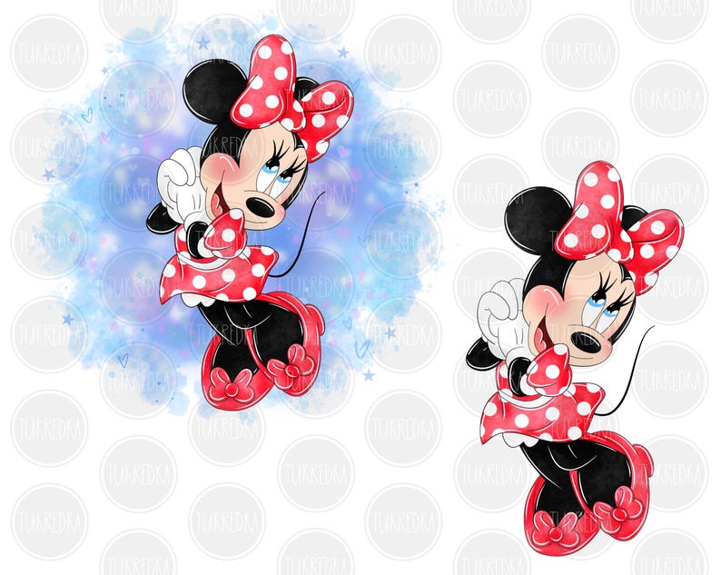 Minnie Mouse Clipart, PNG Clip Art, Cartoon Sublimation PNG - Etsy